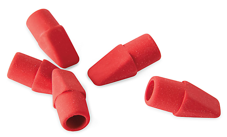 Office Depot Brand Eraser Caps Red Box Of 144 - Office Depot