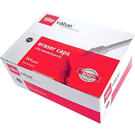 Office Depot Brand Eraser Caps Red Box Of 144 - Office Depot