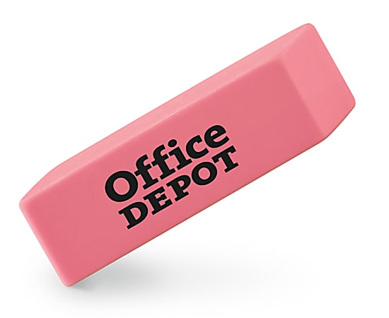 Office Depot Brand Pink Bevel Erasers Medium Box Of 24 - Office Depot