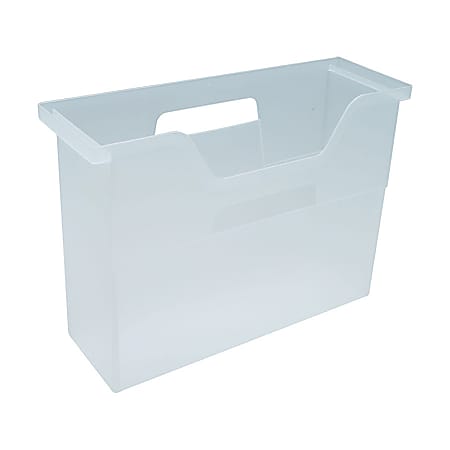 Iris Open Top File Box 3 910 L x 13 38 W x 9 45 H Small Clear - Office ...