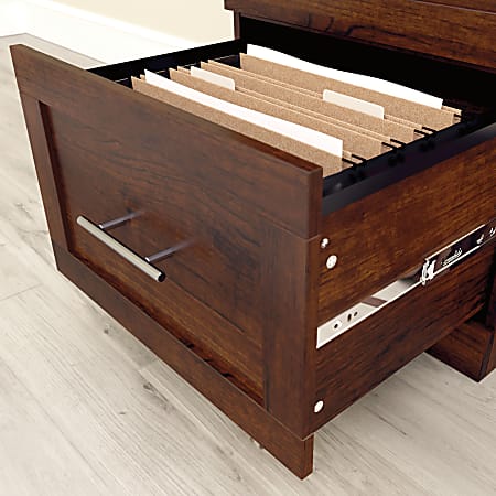 Realspace 17 D Vertical 2 Drawer File Cabinet Mulled Cherry - Office Depot
