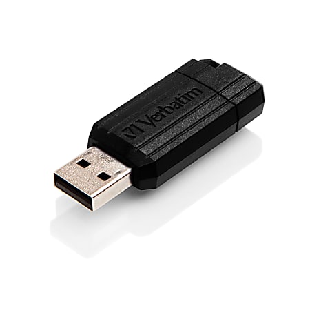 Verbatim PinStripe USB Flash Drive 64GB Black - Office Depot