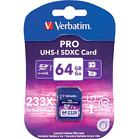 Verbatim Premium Flash memory card 64 GB UHS Class 1 SDXC for PN 97705 ...