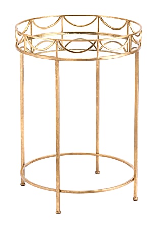 Zuo Modern Side Tables Round Gold Set Of 3 Tables - Office Depot
