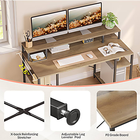 Student computer desk with keyboard tray store