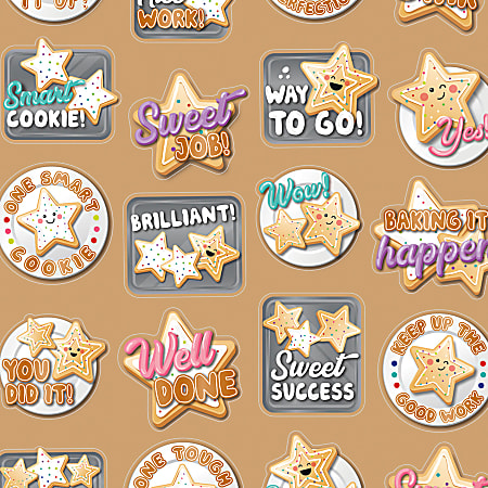 Eureka Scented Stickers Medium Star Cookies Sugar Cookie 80 Stickers ...