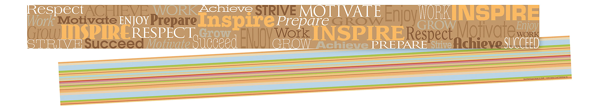 Barker Creek Double Sided Borders 3 x 35 Inspirational 12 Strips Per ...