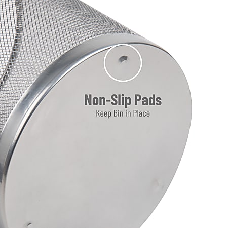 Mind Reader Metal Mesh Trash Can 4.4 Gallon Waste Paper Basket 13 34 H ...