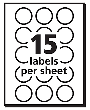 Avery Permanent Mailing Seals 5247 Round 1 Diameter Pack Of 600 ...