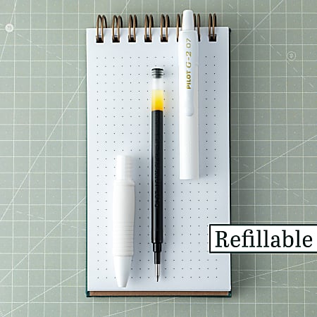 Pilot G2 Edge White Retractable Premium Gel Pen Fine Point 0.7mm White ...