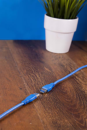 Ativa USB 2.0 Extension Charging Cable 6 Blue 26900 - Office Depot