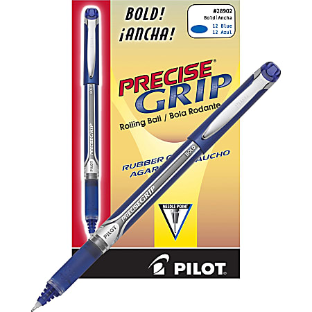 Pilot Precise Grip Liquid Ink Rollerball Pens Bold Point 1.0 mm Blue ...