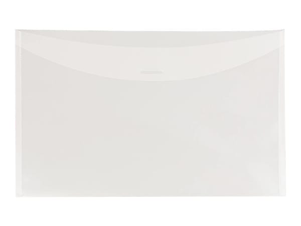 JAM Paper Plastic Envelopes 6 x 9 Clear Pack Of 12 - Office Depot