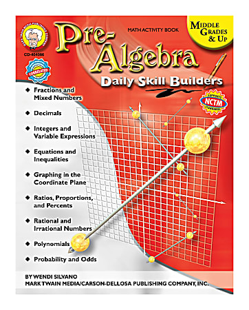 Mark Twain Daily Skill Builders Pre Algebra Grades 6 12 - Office Depot