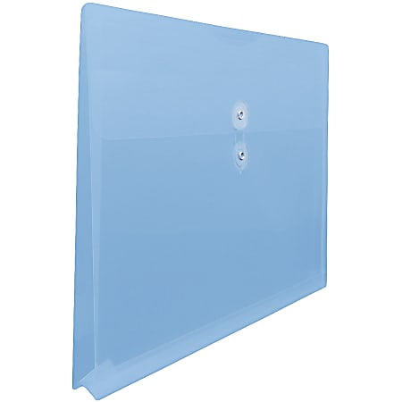 JAM Paper Plastic Booklet Envelopes 12 x 18 Button String Closure Blue ...