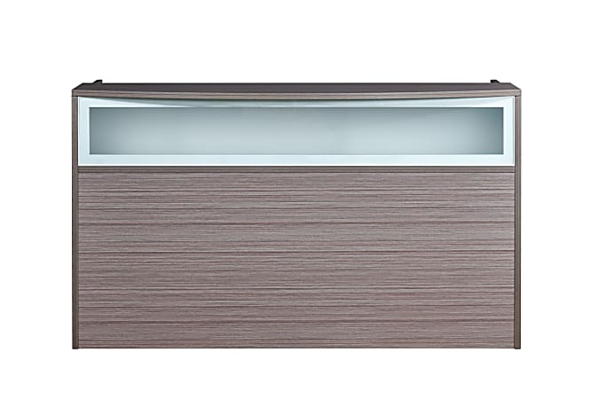 Boss Office Products 71 W Plexiglass Reception Desk Driftwood - Office ...