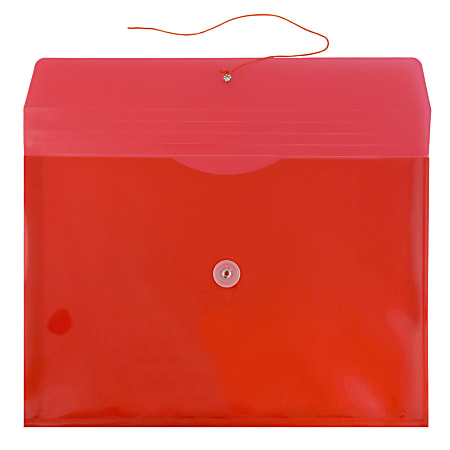 JAM Paper Booklet Plastic Envelopes Letter Size 9 34 x 13 Button String ...