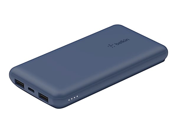 BoostCharge 15W Power Bank 10K Blue - Office Depot