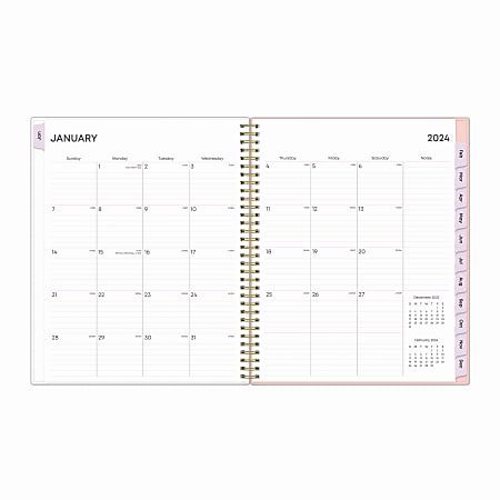 2024 Blue Sky Bespoke Frosted WeeklyMonthly Planning Calendar 8 12 x 11 ...