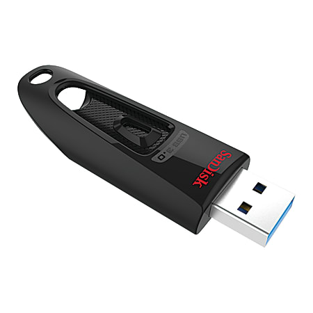 SanDisk Ultra USB 3.0 Flash Drive 128GB Black - Office Depot