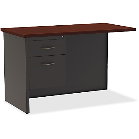 WorkPro Modular 48 W Left Return For Computer Desk CharcoalMahogany ...