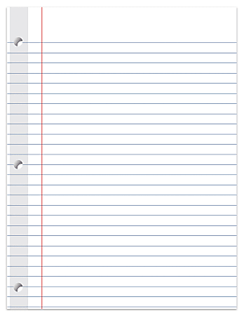 Office Depot Brand Reinforced Filler Paper 8 x 10 12 16 Lb Wide Ruled ...