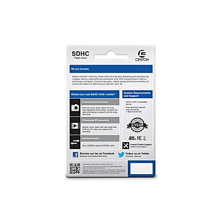 Centon SDHC UHS I Flash Memory Card 16GB - Office Depot