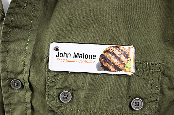 The Mighty Badge Gemcover Name Badge Kit 1 x 3 Light Topaz Pack Of 10 ...