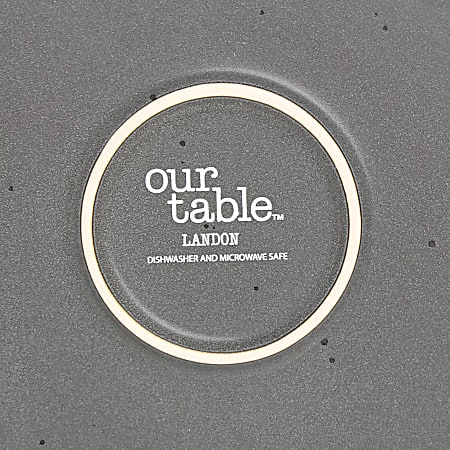 Our Table Landon 6 Piece Round Stoneware Dinner Plate Set 10 12 Truffle ...