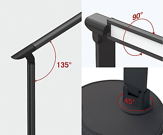 Realspace LED Desk Lamp With USB Port Adjustable 15 1316 H Black ...