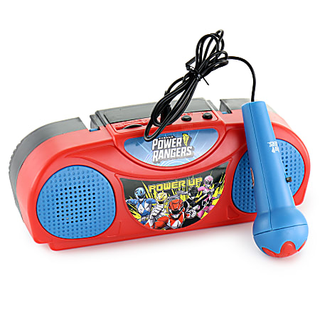 Sakar Power Rangers Radio Karaoke Kit Red - Office Depot