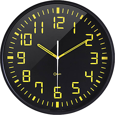 Orium Silent Contrasting Clock Analog Quartz Black Main Dial ...