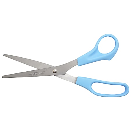 Westcott All Purpose Value Stainless Steel Scissors 8 Pointed Blue ...