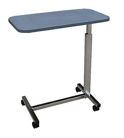 Medline Height Adjustable Overbed Table 30 x 15 Blue - Office Depot