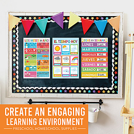Hadley Designs Laminated Posters Colorful Spanish Preschool Educational ...