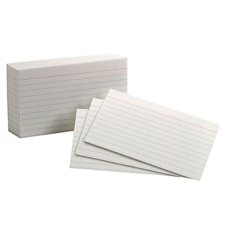 Oxford Index Cards Ruled 3 x 5 White Pack Of 100 - Office Depot
