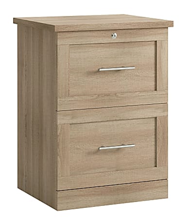 Realspace 17 D Vertical 2 Drawer File Cabinet Spring Oak - Office Depot