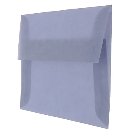JAM Paper Translucent Envelopes 4 Bar A1 Gummed Seal Wisteria Purple ...
