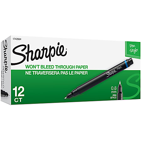 Sharpie Fine Point Pen Fine Pen Point Blue Silver Barrel 1 Each ...