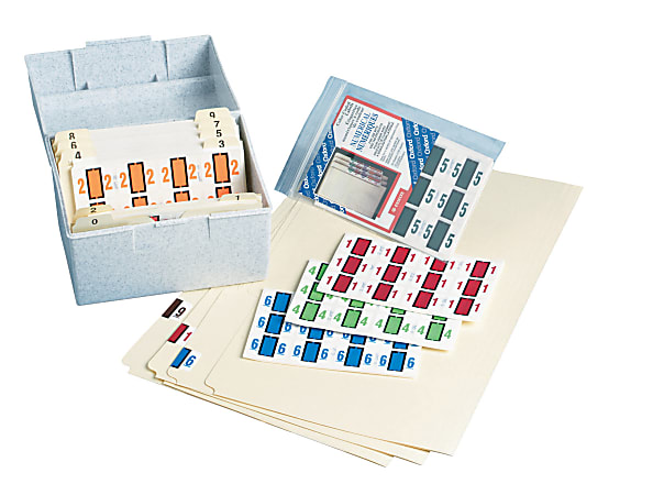 Pendaflex Color Coded 0 9 Numeric Label Starter Kit 1 14 x1 2400 ...