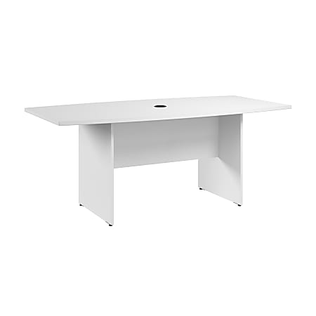 Bush Business Furniture 72 inch Office Conference Table with Wood Base ...