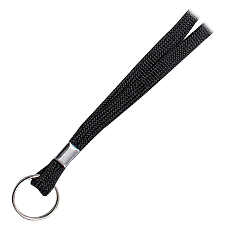 Advantus 36 Deluxe Lanyard With Key Ring 36 Length Black Pack Of 23 ...
