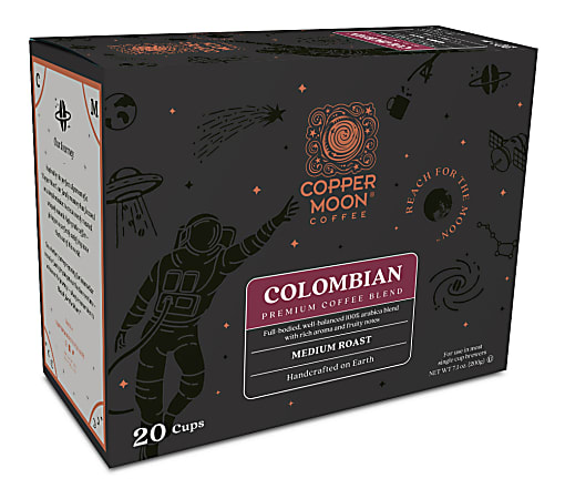 Copper Moon World Coffees Single Serve Coffee K Cup Colombian Carton Of ...