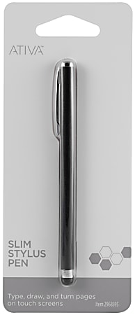 Ativa Slim Stylus Pen Black 56353 - Office Depot