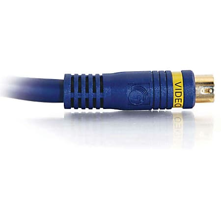 C2G 3ft Velocity S Video Cable mini DIN Male mini DIN Male 3ft Blue ...