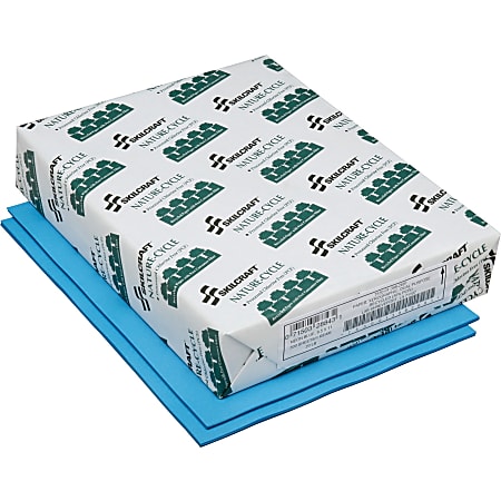 SKILCRAFT Neon Color Copy Paper Neon Blue Letter 8.5 x 11 500 Sheets ...