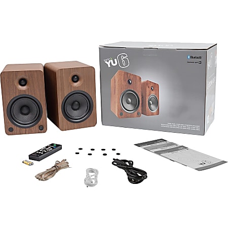 Kanto YU6 Bluetooth Speaker System 100 W RMS Walnut Bookshelf 50 Hz to ...