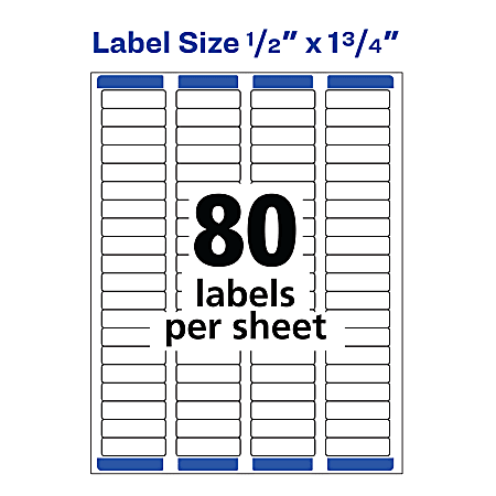 Avery Easy Peel Address Labels With Sure Feed Technology 5167 Rectangle ...