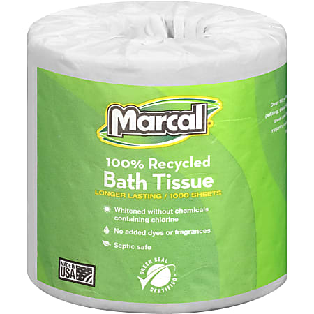 Marcal Pro 100percent Recycled Bathroom Tissue 2 Ply White 500 Sheets ...