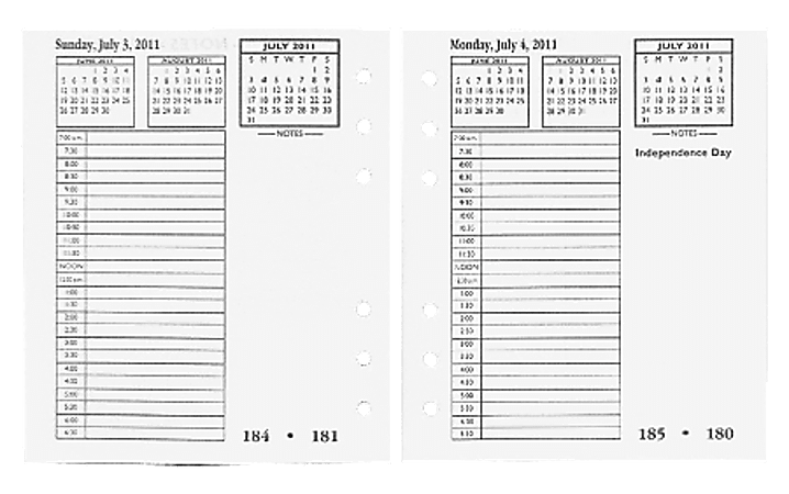 SKILCRAFT DayMax Ultimate Organizer Daily Appointment Book Refill ...